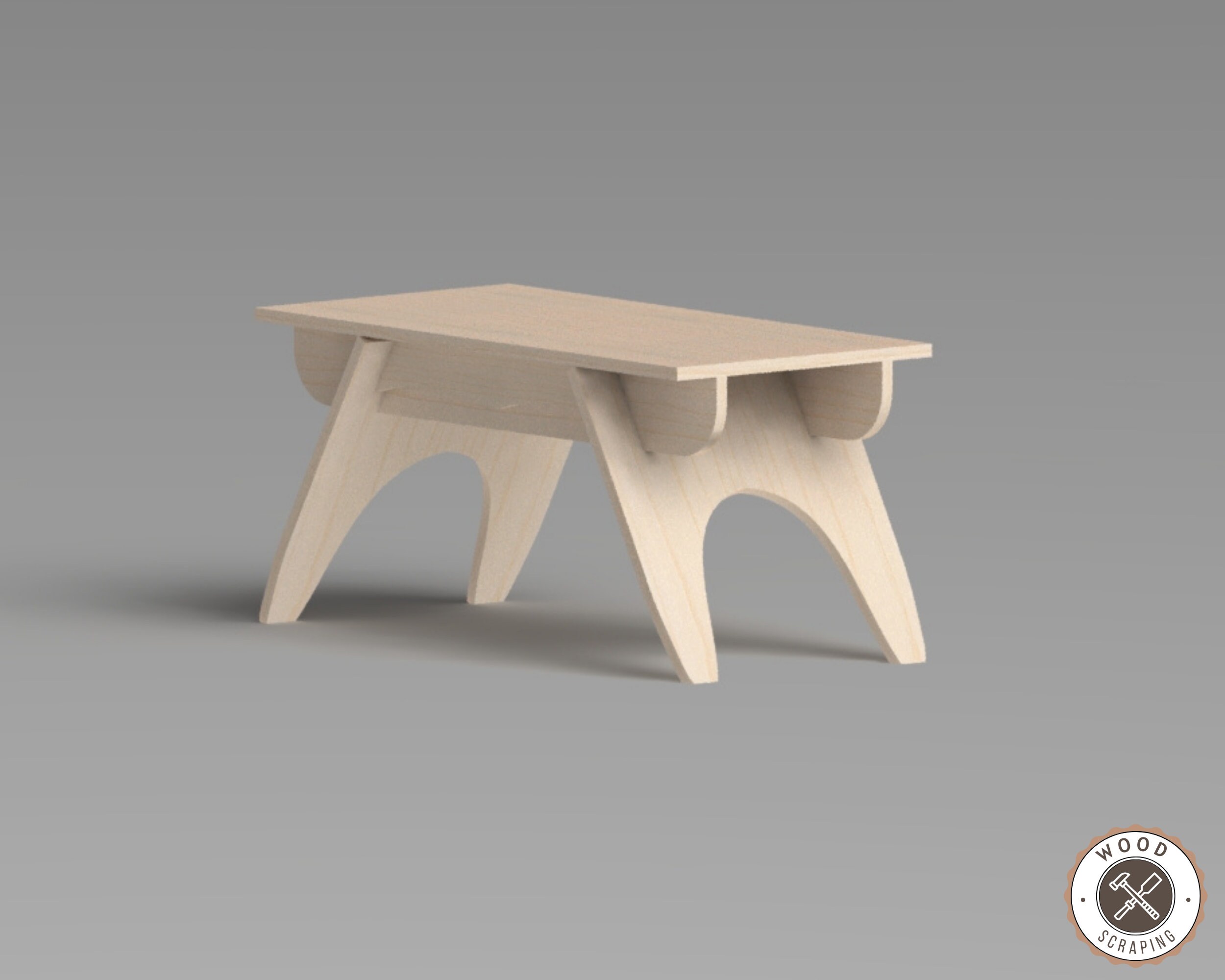 CNC Table Files - Modern Plywood Coffee Table, Nordic Style CNC ...