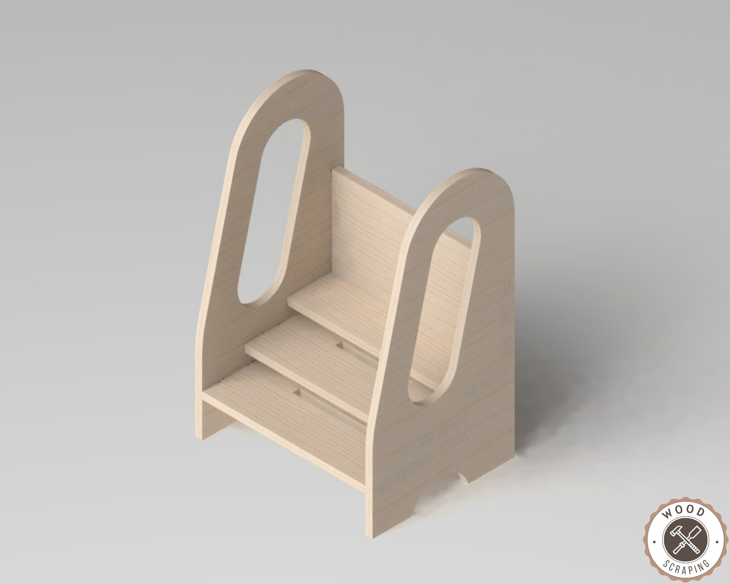 Modular Wooden Kids Stool, Height Stool for Kitchen and Kids Room, Kids ...