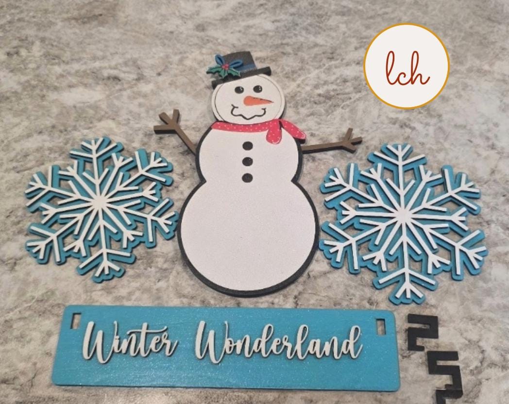 Winter Wonderland Snowman Laser Cut Insert for Wagon & Shelf Sitter ...