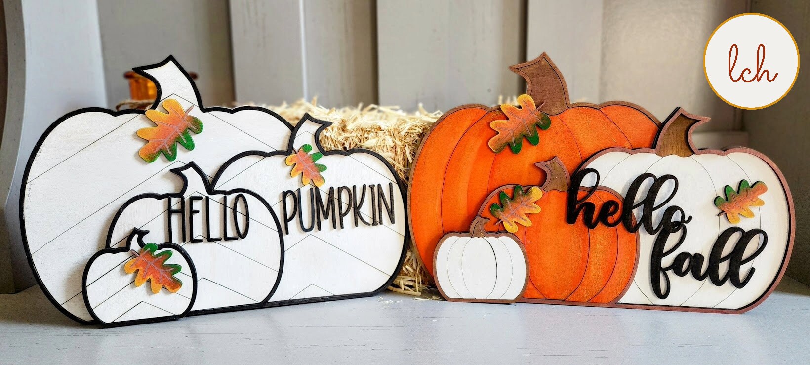 Charming Hand-painted Pumpkin Shelf Sitters: Fall's Finest Wooden Decor ...