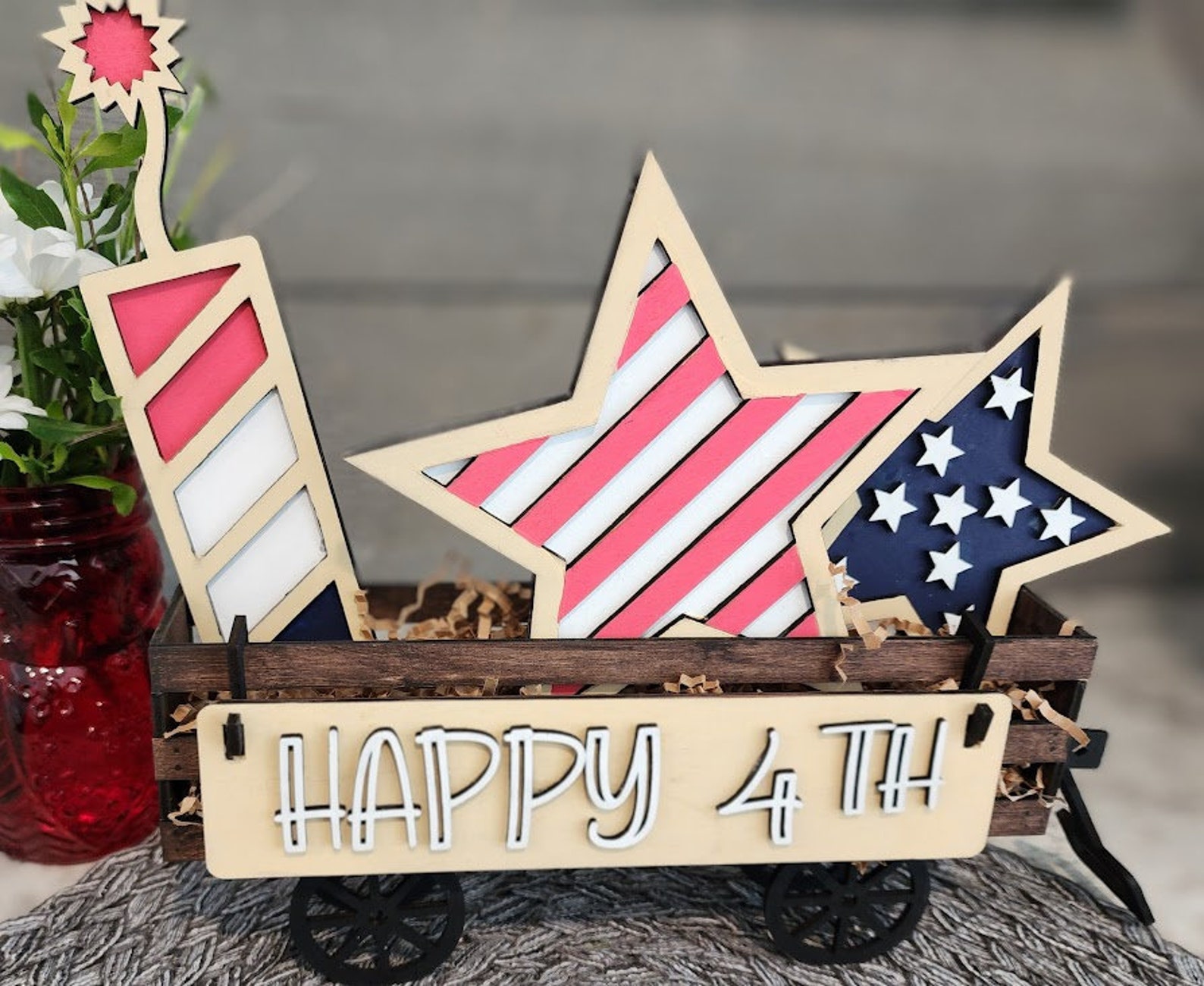 Patriotic Shelf Sitter Insert: Celebrate 4th of July in Style! (insert ...
