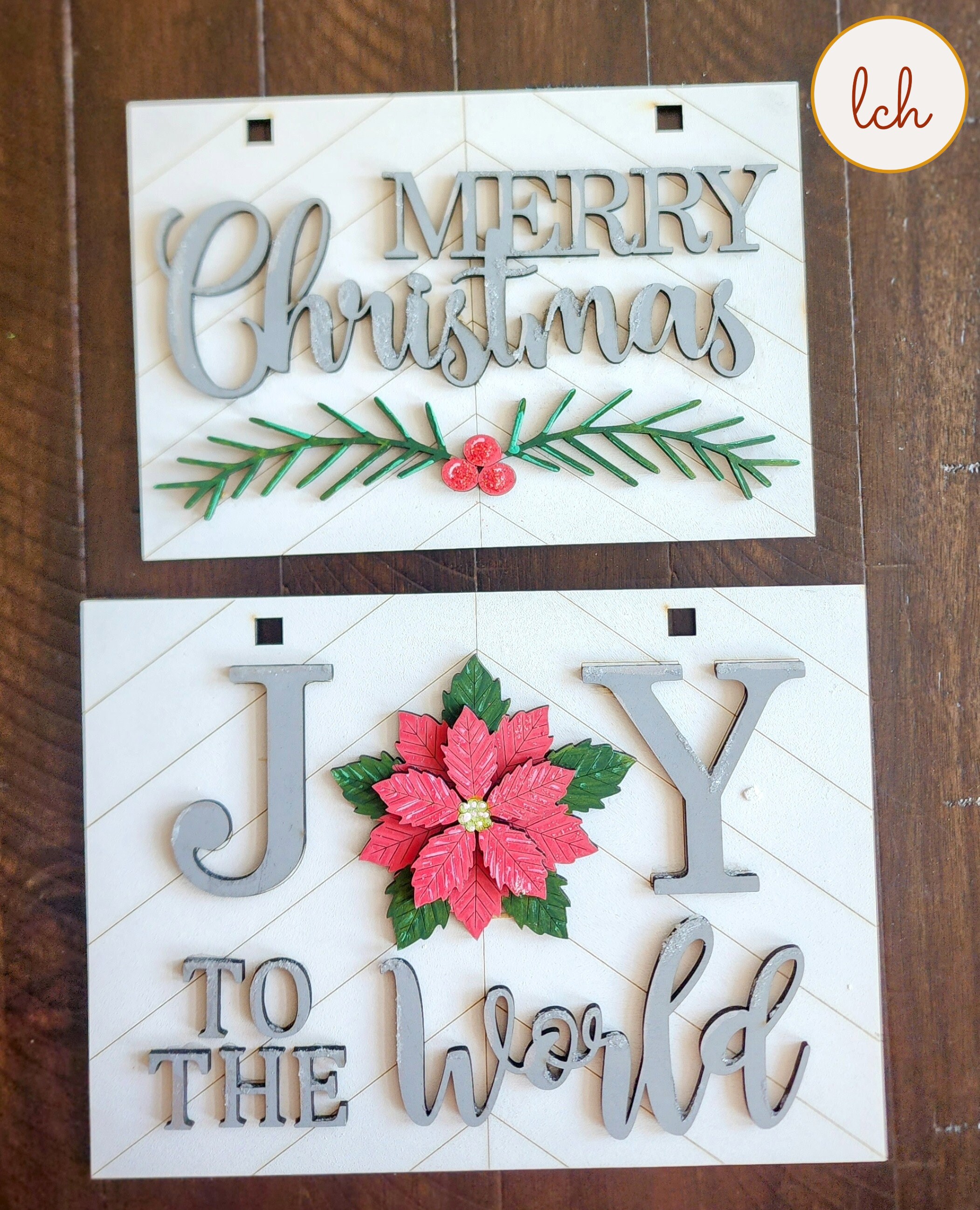 Joy to the World Christmas Hanger - Wooden Laser Cut, Hand Painted ...