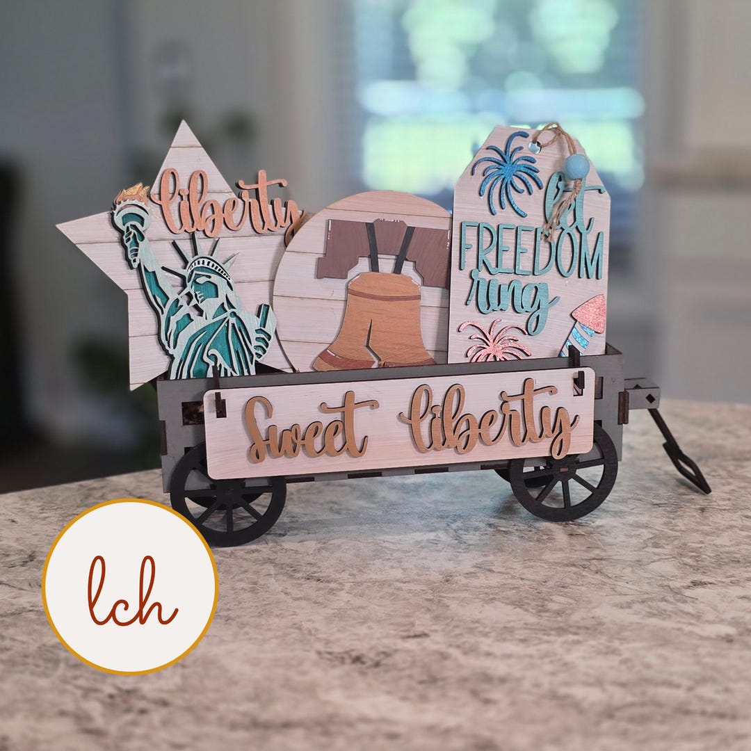 Let Freedom Ring Interchangeable Wagon Insert, Sweet Liberty Shelf ...