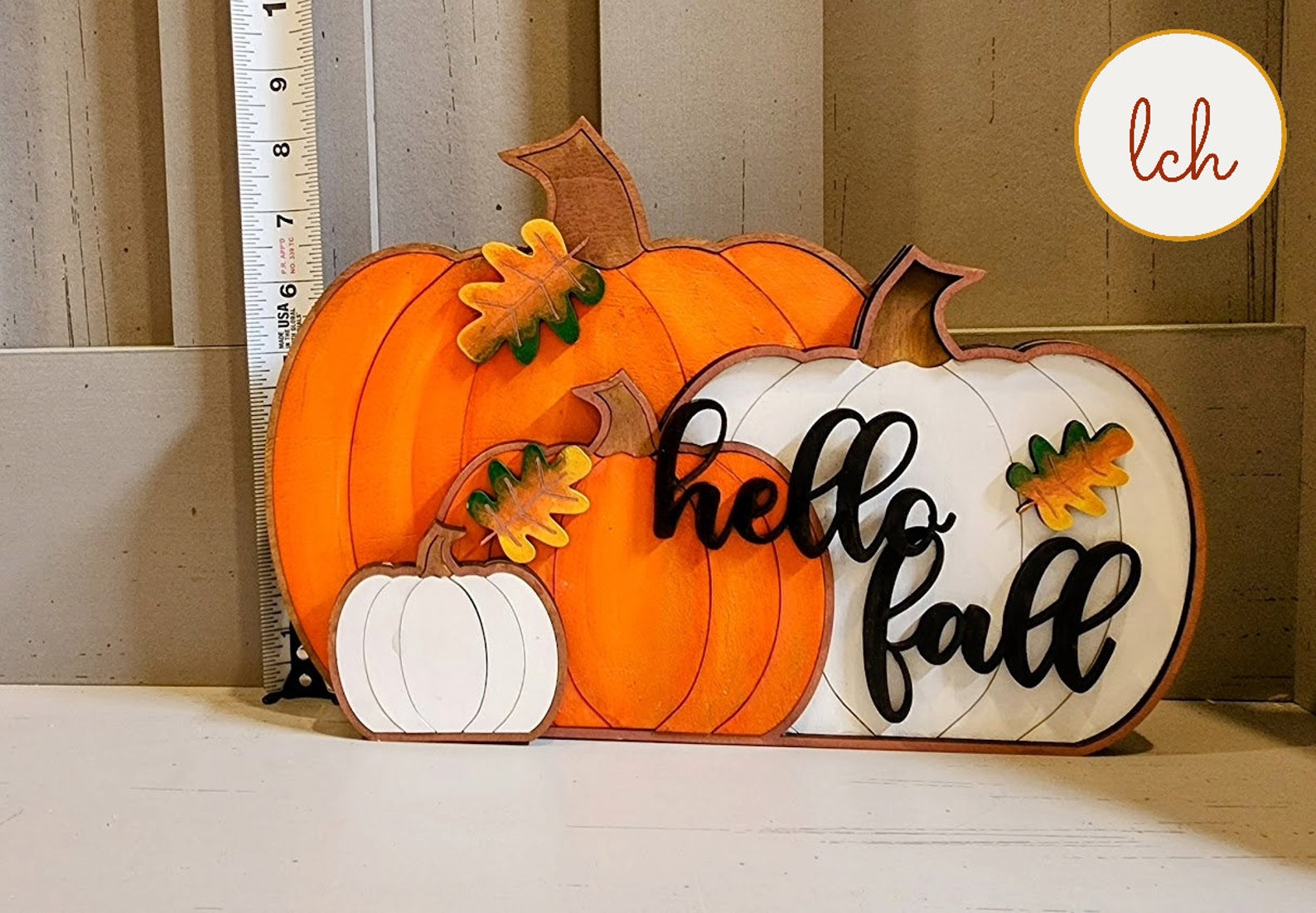 Charming Hand-painted Pumpkin Shelf Sitters: Fall's Finest Wooden Decor ...