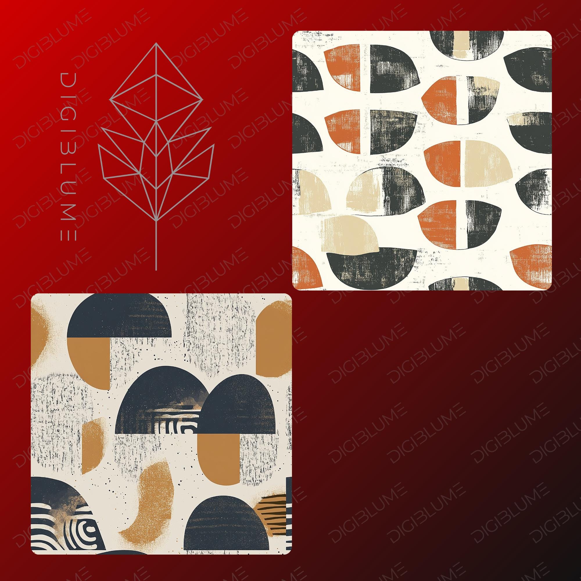 Seamless Japandi Style Digital Paper Minimalist Wabi-sabi Textures for ...