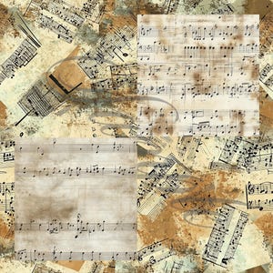 Vintage Sheet Music Paper Texture Seamless Design for Creative ...