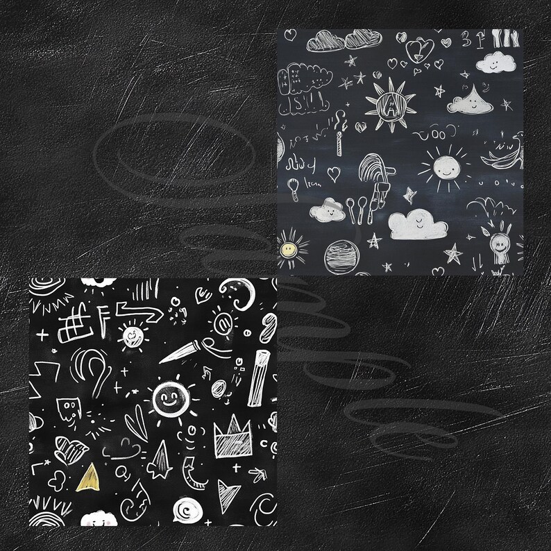 Black Chalkboard Texture Seamless Pattern for Creative Design - Etsy