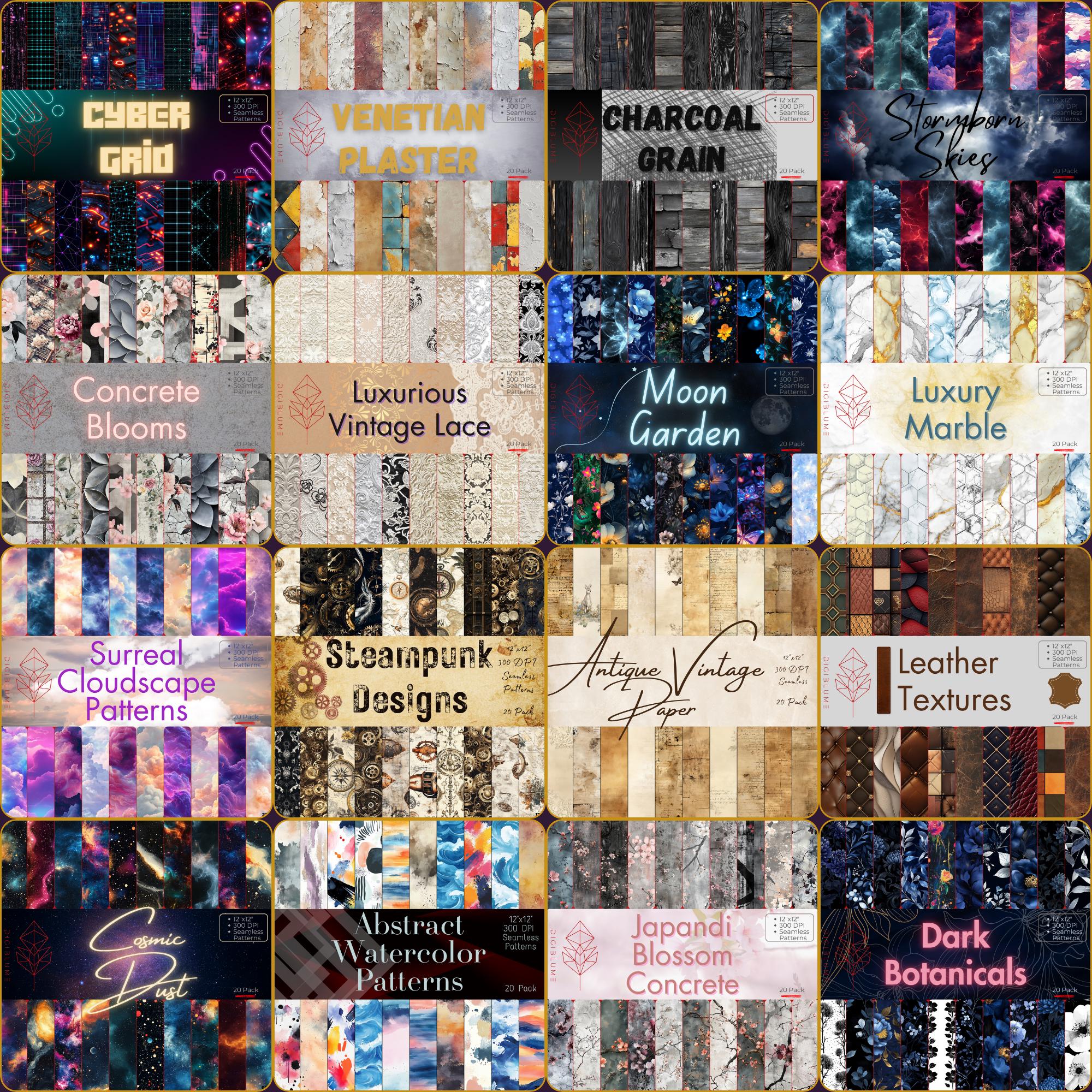 5000+ Digital Paper Patterns: Seamless Textures & Backgrounds (digital ...