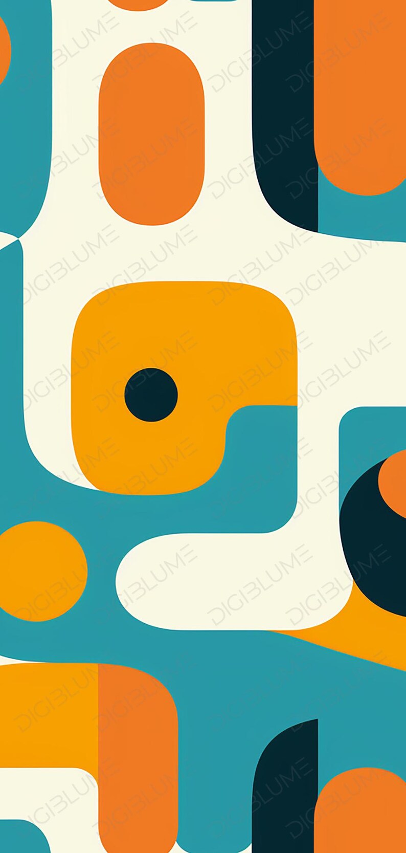Stylish Mid-century Modern Seamless Patterns for Unique Craft and ...