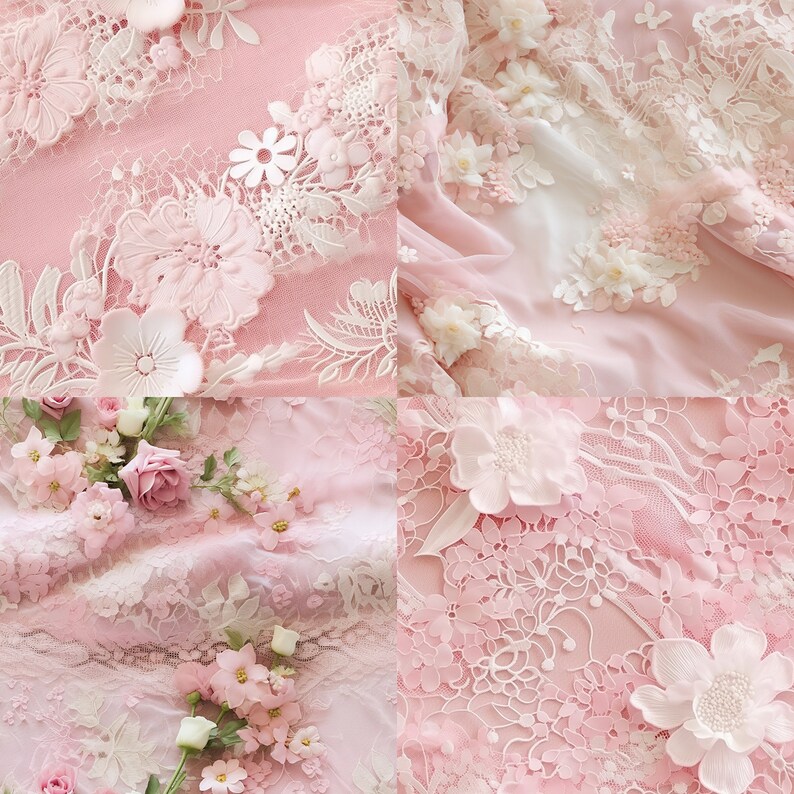 Vintage Floral Lace Texture Digital Seamless Pattern Scrapbook Paper ...