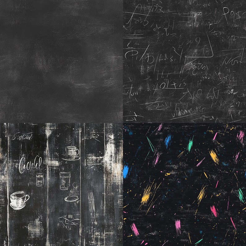 Black Chalkboard Texture Seamless Pattern for Creative Design - Etsy