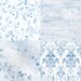 Vintage Light Blue Wallpaper French Styled Scrapbook Digital Paper ...