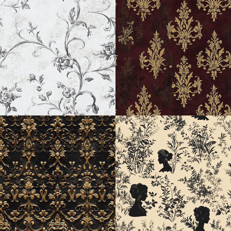 Victorian Vintage Paper Texture Seamless Design for Creative Crafts - Etsy