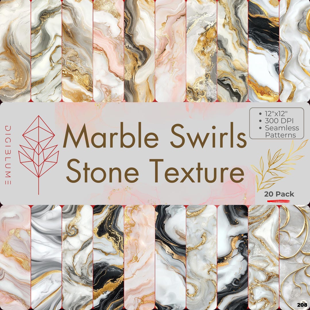 Marble Swirls Seamless Texture – Elegant Stone Design With Gold and ...