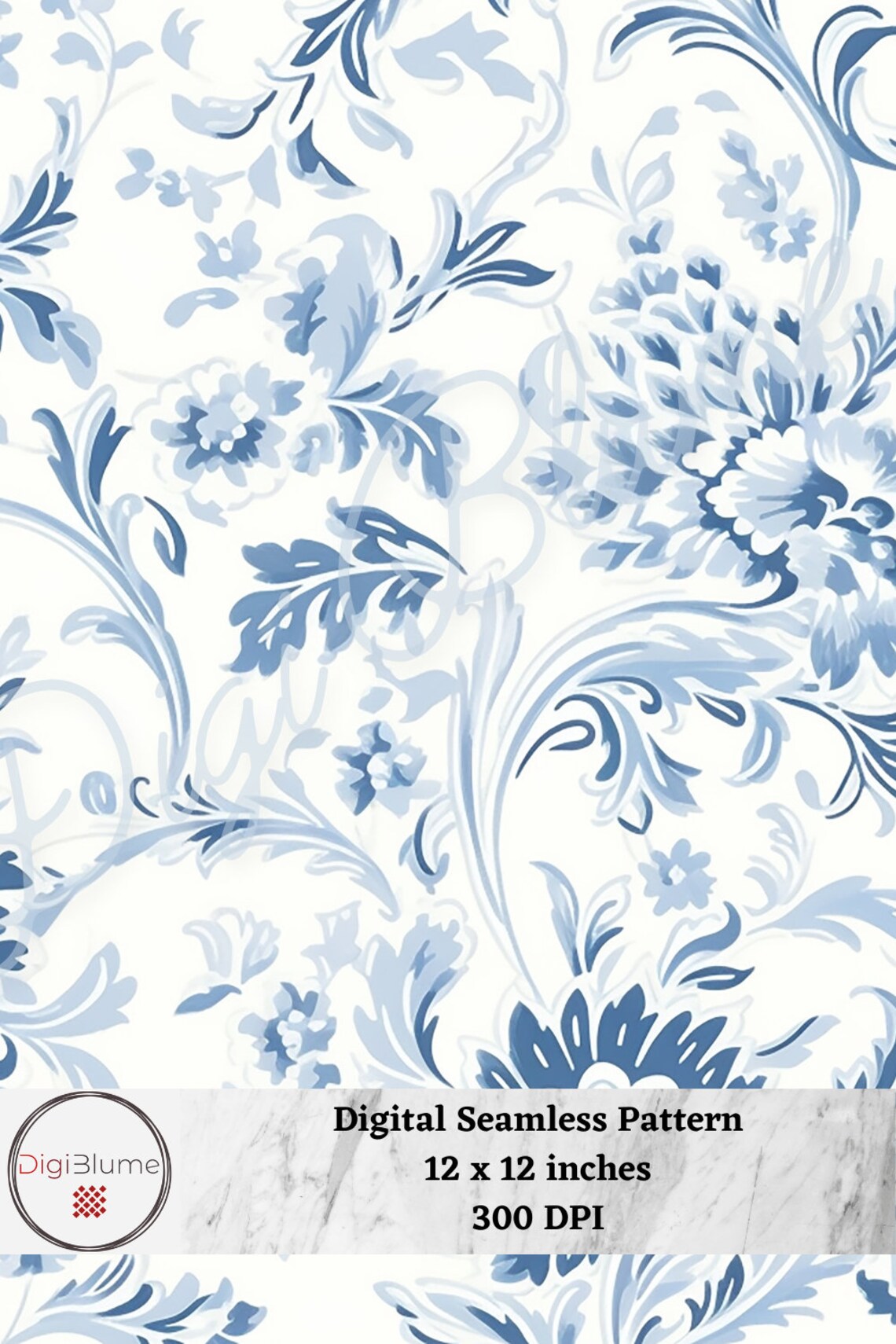 Vintage Light Blue Wallpaper French Styled Scrapbook Digital Paper ...