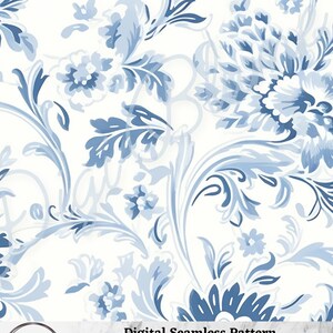 Vintage Light Blue Wallpaper French Styled Scrapbook Digital Paper ...