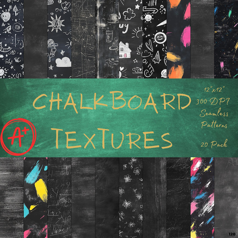 Black Chalkboard Texture Seamless Pattern for Creative Design - Etsy