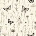 Black and White Digital Floral Monochrome Paper Elegant Floral ...
