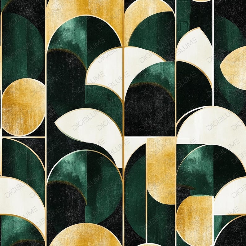 Art Deco Geometric Seamless Pattern for Modern Fabrics & Decor - Etsy