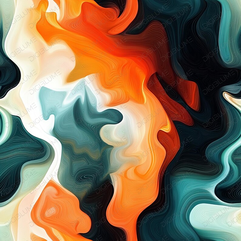 Abstract Waveform Seamless Patterns Modern Fluid Line Designs - Etsy