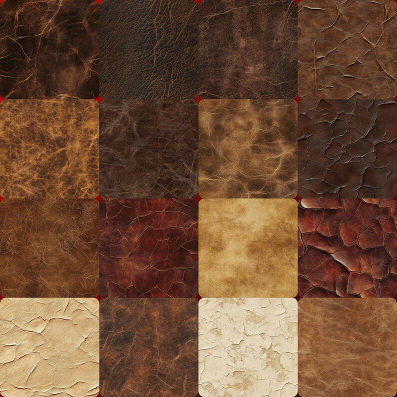 Distressed Leather Seamless Pattern | Rustic Vintage Texture for ...