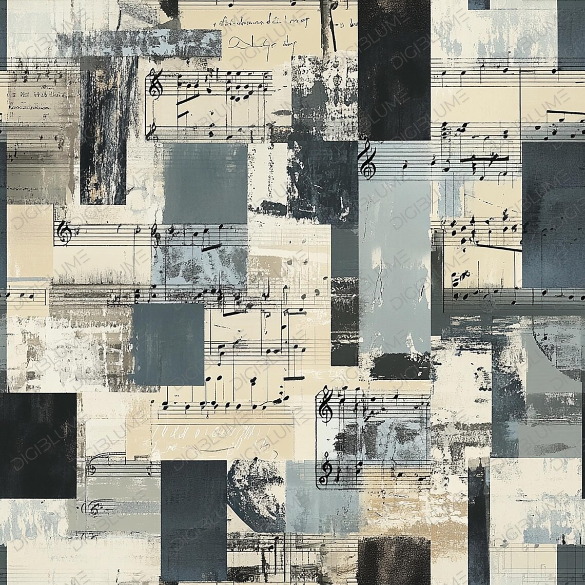Vintage Sheet Music Paper Texture Seamless Design for Creative ...