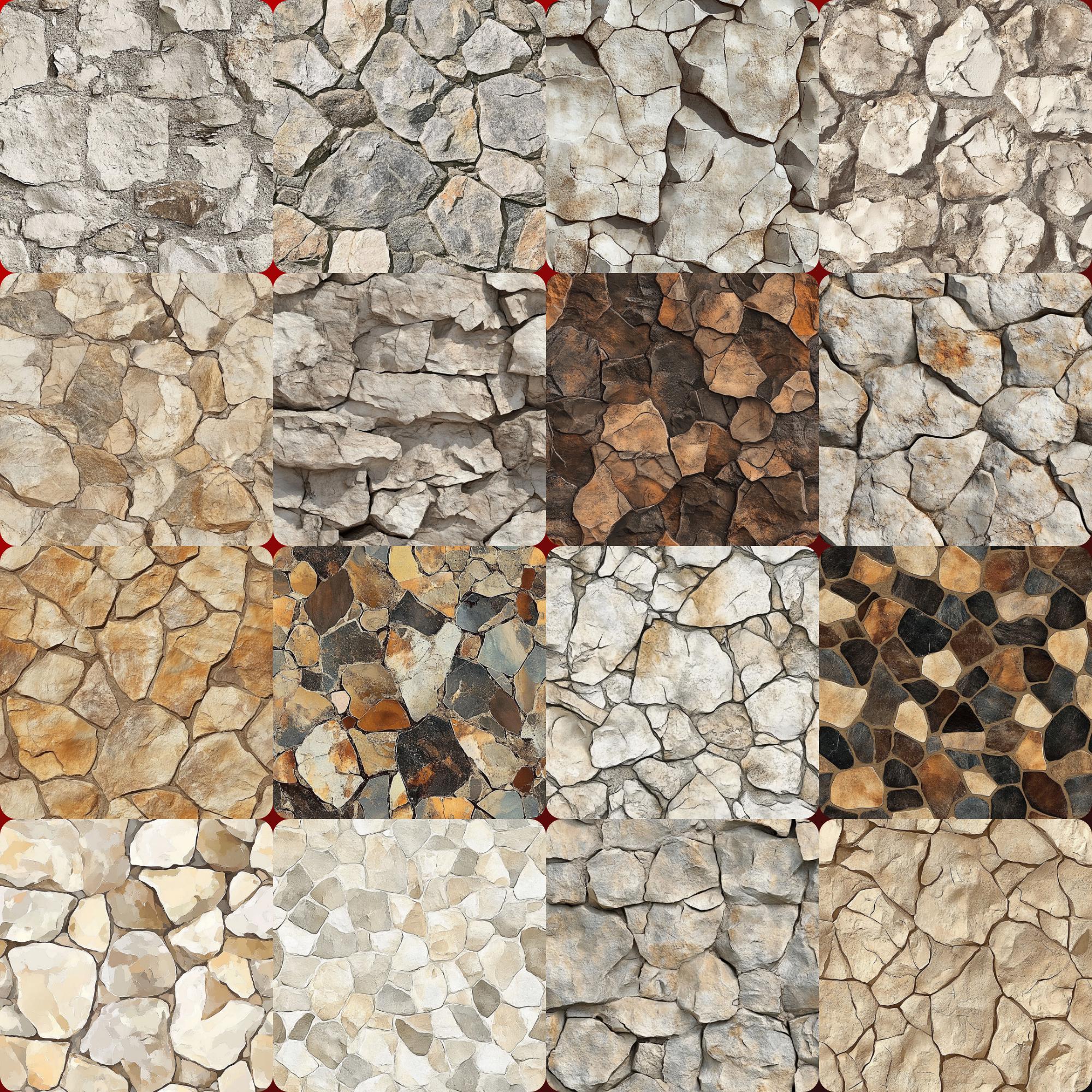 Natural Stone Texture Digital Paper: Earthy Rock Backgrounds (12x12 ...