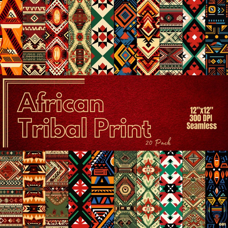 African Tribal Seamless Pattern - Intricate Embroidery Effect With Earthy Colors for Fabric ...