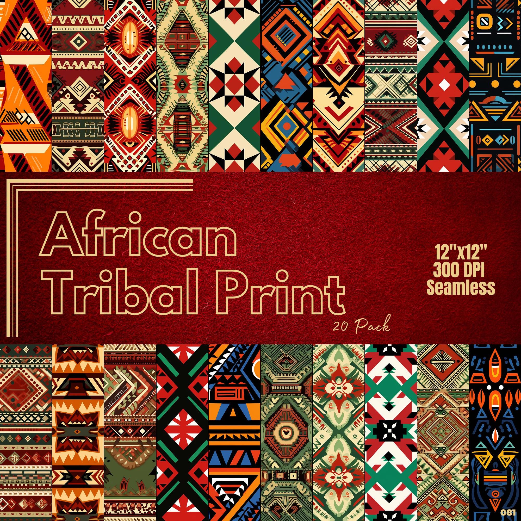 African Tribal Seamless Pattern - Intricate Embroidery Effect With ...