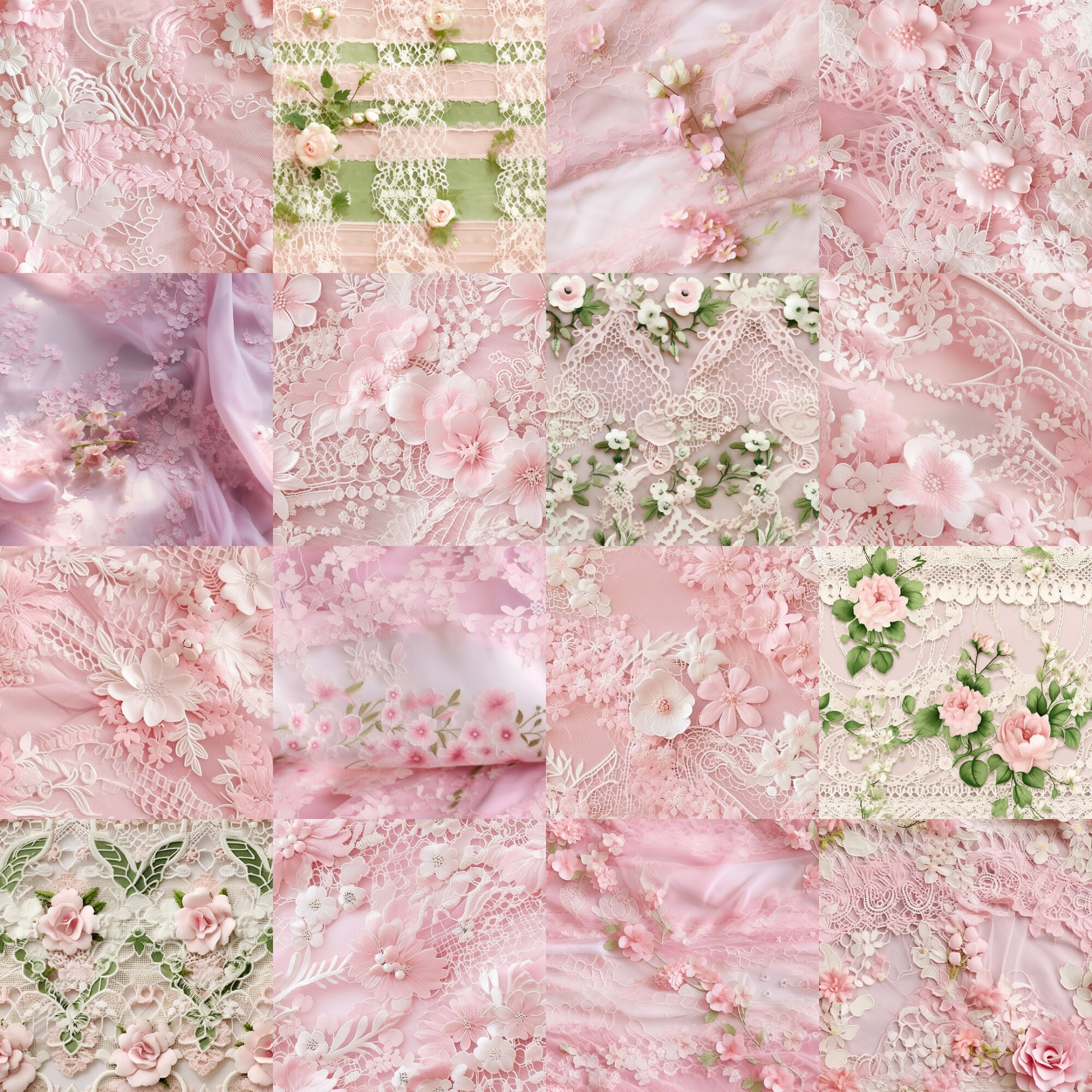 Vintage Floral Lace Texture Digital Seamless Pattern Scrapbook Paper ...