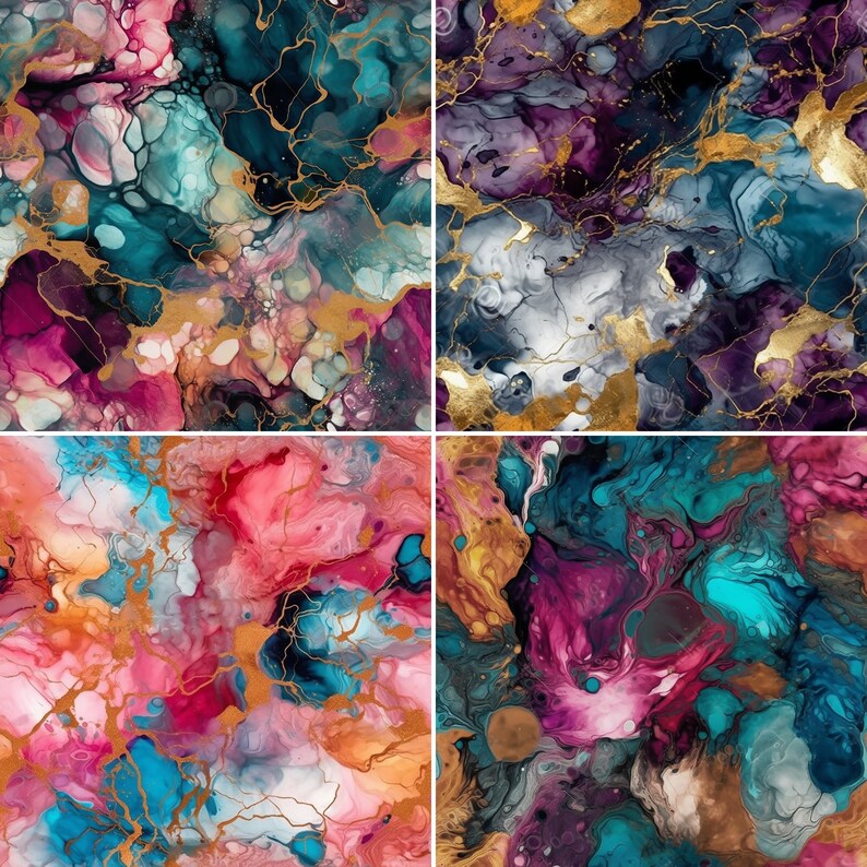 Marble Digital Patterns Alcohol Ink Digital Pattens Seamless Digital ...