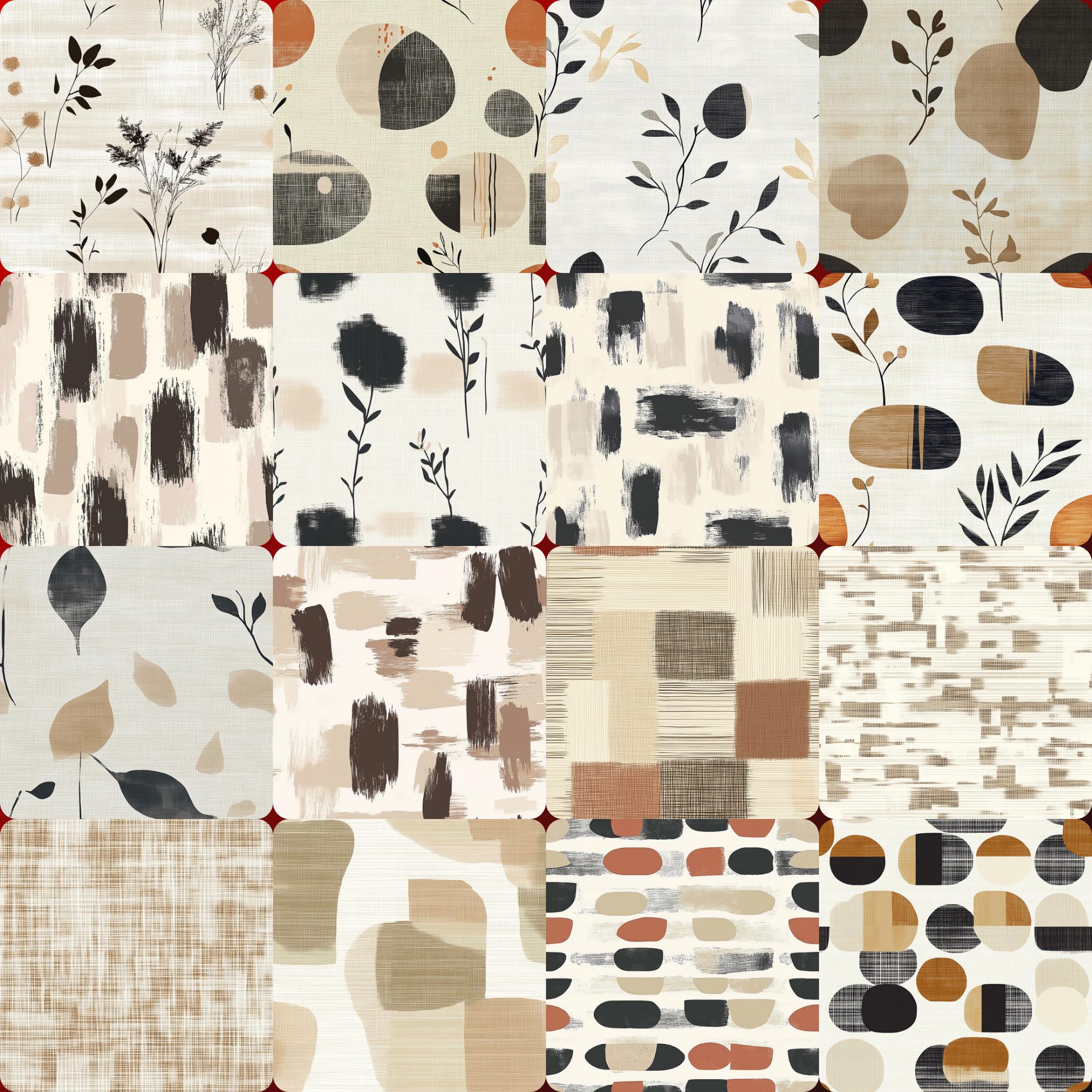 Japandi Serenity Seamless Pattern Minimalist Zen Digital Backgrounds ...