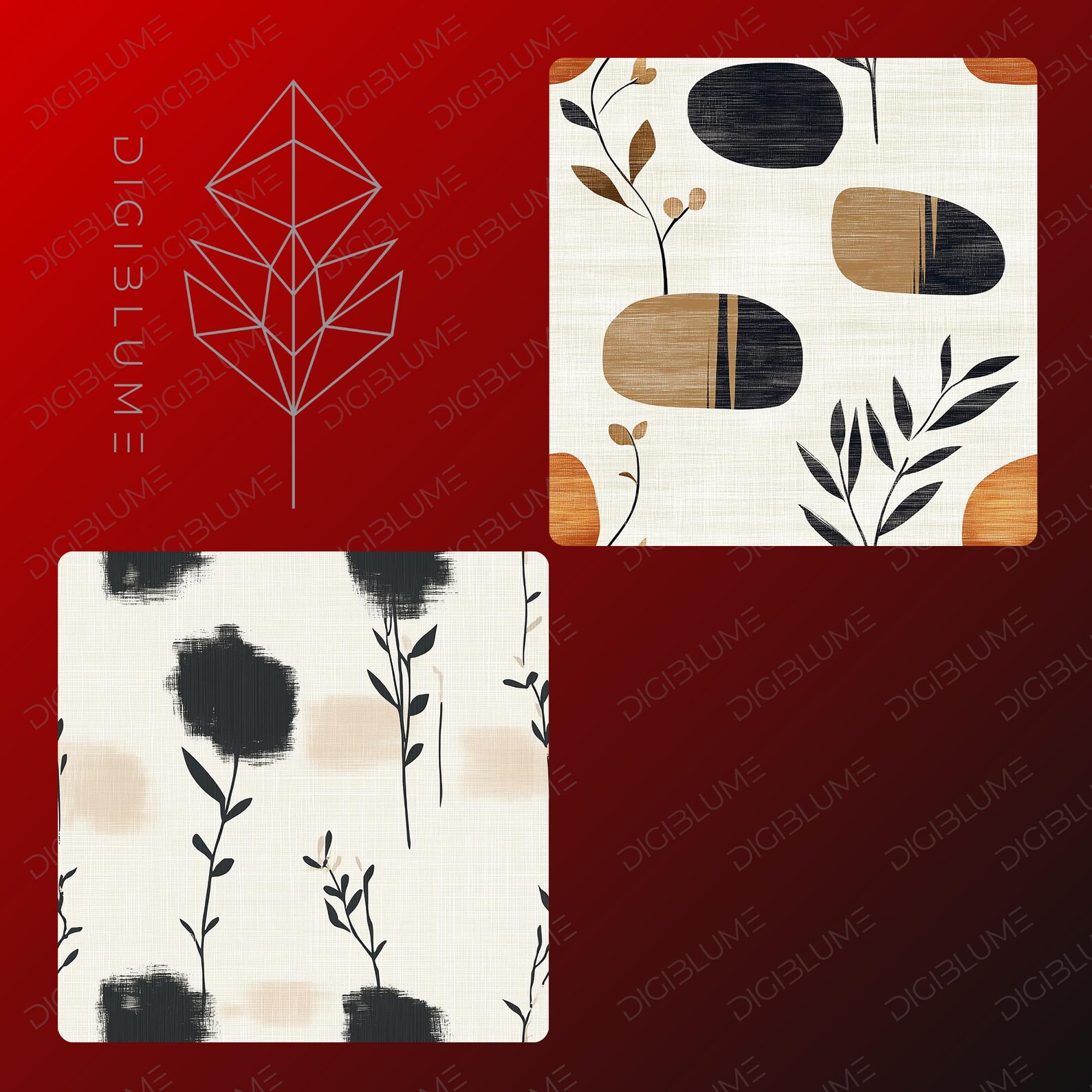 Japandi Serenity Seamless Pattern Minimalist Zen Digital Backgrounds ...