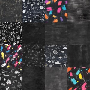 Black Chalkboard Texture Seamless Pattern for Creative Design - Etsy