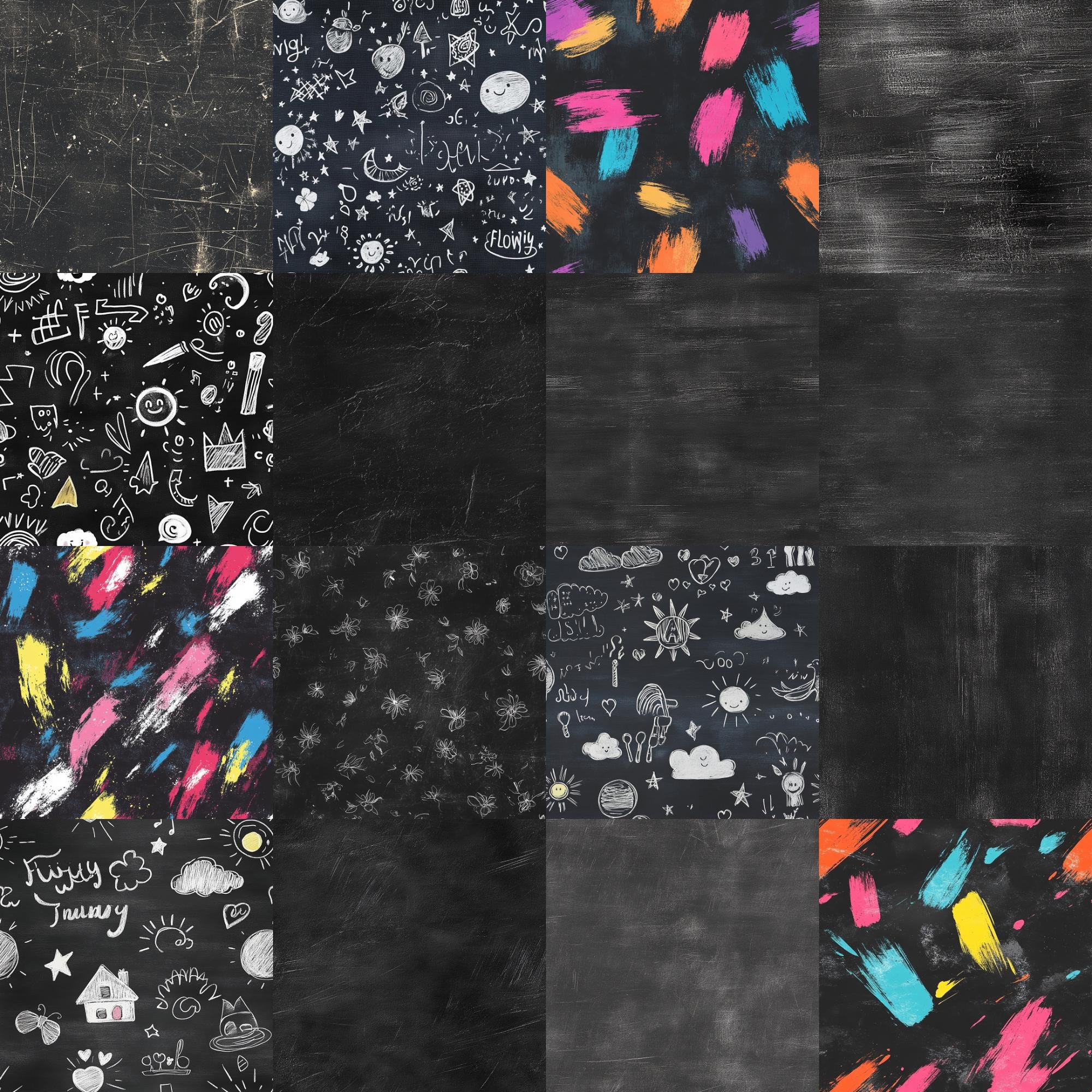 Black Chalkboard Texture Seamless Pattern for Creative Design - Etsy