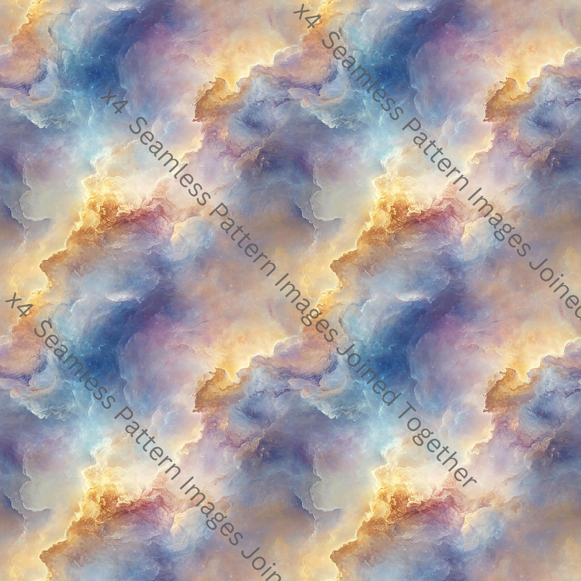 Watercolor Galaxy Seamless Patterns – Celestial Nebula Backgrounds for ...