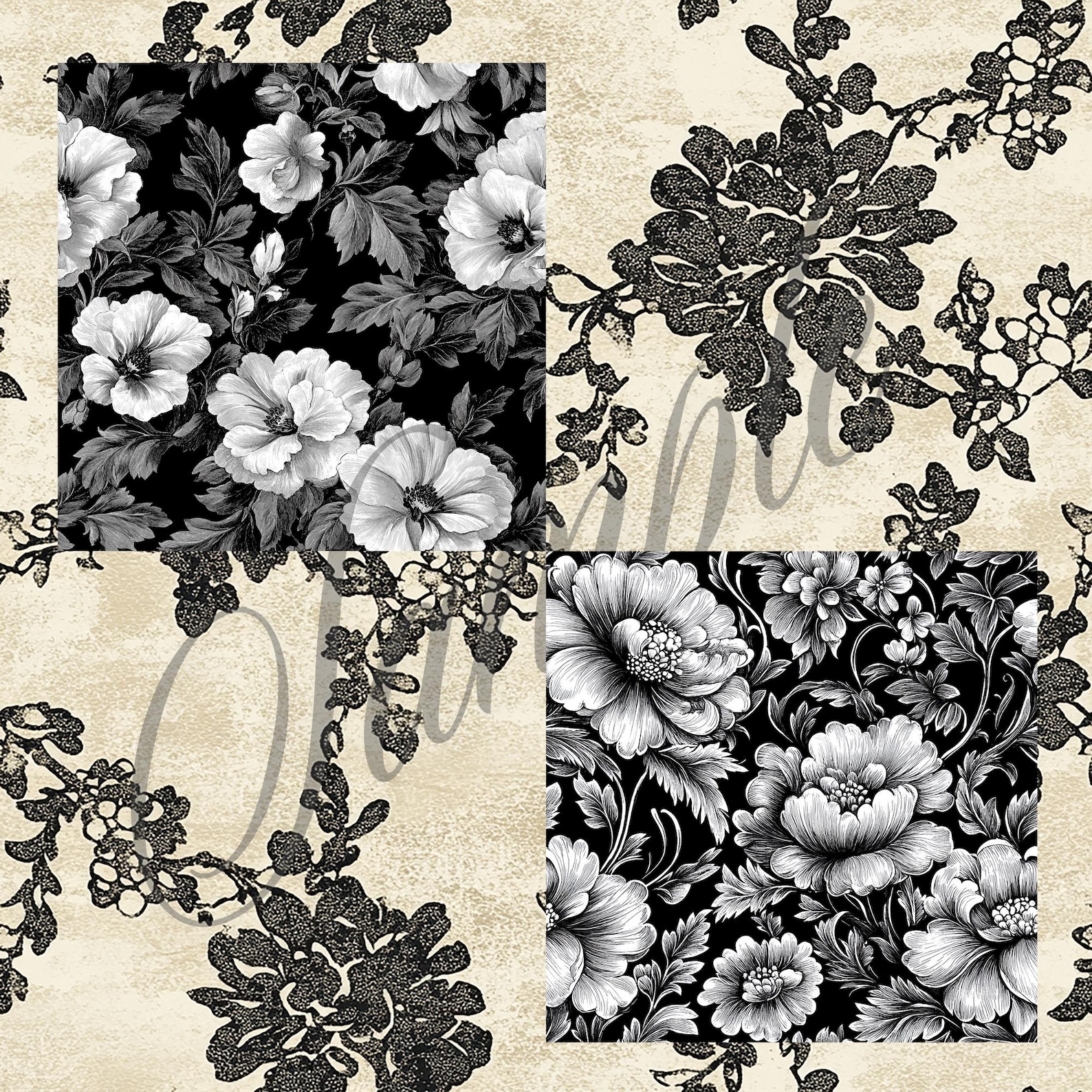 Vintage Black Paper Texture Seamless Pattern for Elegant Design - Etsy