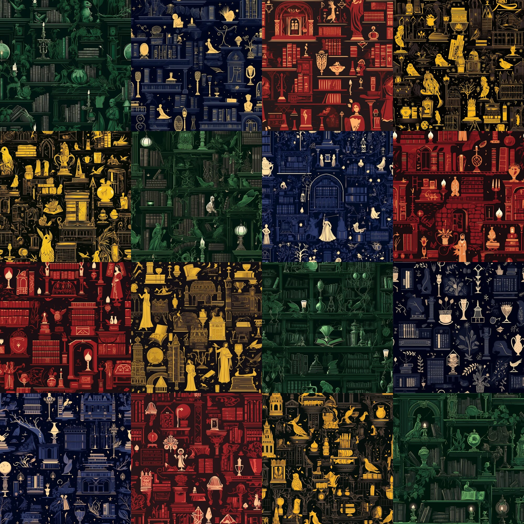 Dark Academia Styled Wizard Houses Fantasy Prints Dark Cottagecore Art ...