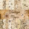 Vintage Maps of Europe Digital Papers - Digital Paper Pack - 16 Designs ...