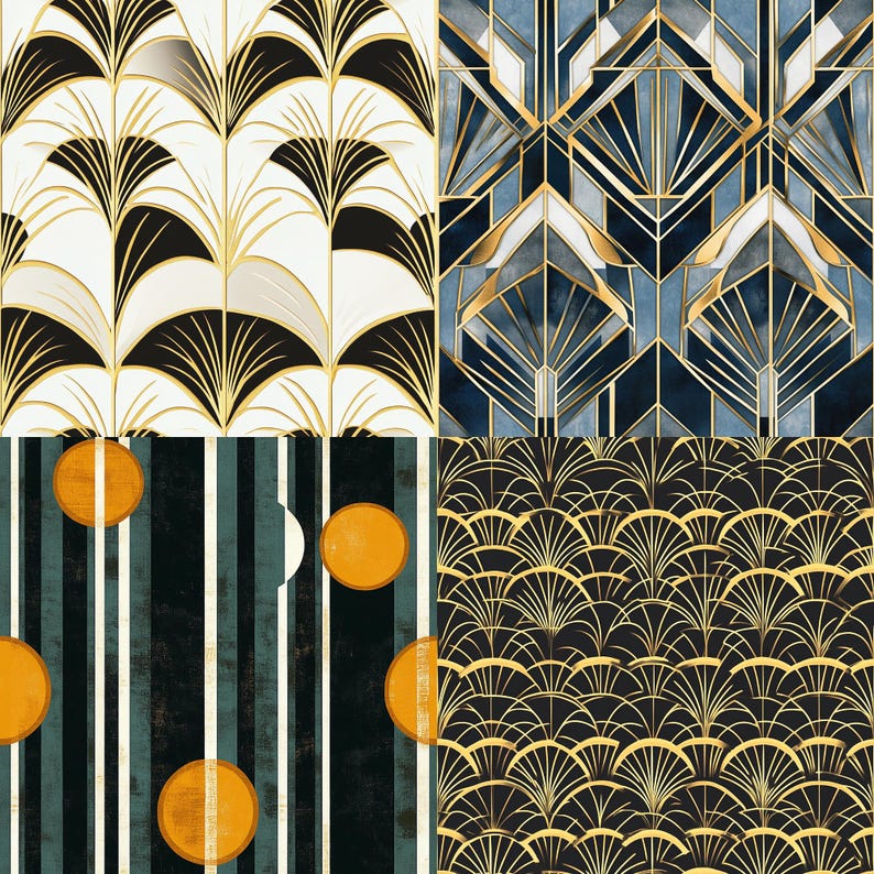 Art Deco Geometric Seamless Pattern for Modern Fabrics & Decor - Etsy