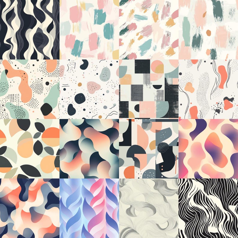 Minimalist Abstract Digital Paper for Modern Crafting and Design - Etsy
