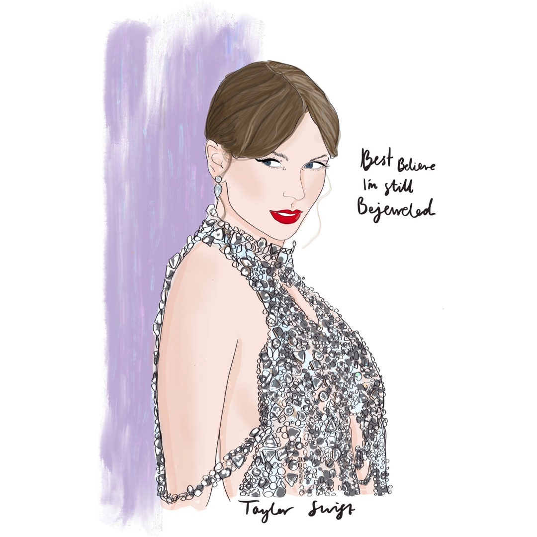 Taylor Swift Illustration A4 Print - Etsy