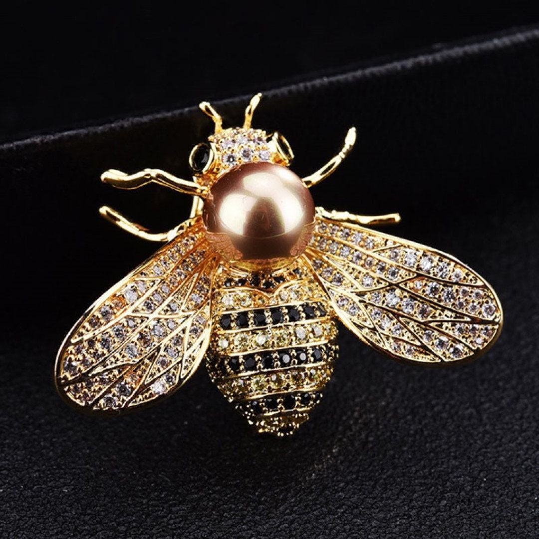 Honey Bee Brooch ,lapel Pins for Women Crystal Insect Themed, Bee ...