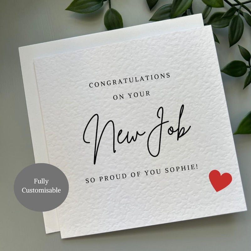 New Job Card - Etsy UK