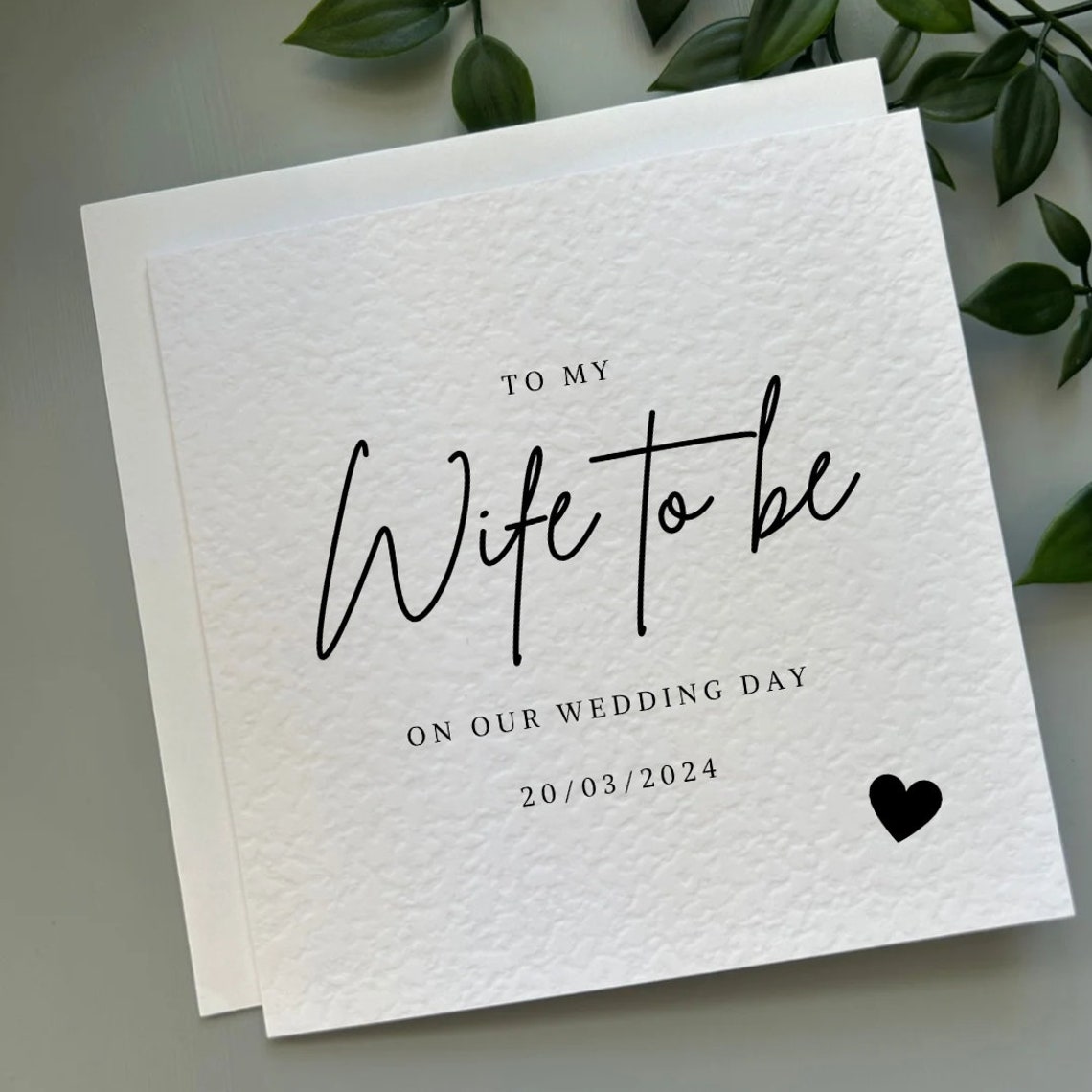 Personalised Wife to Be Wedding Day Card Wife Wedding Morning Card to ...