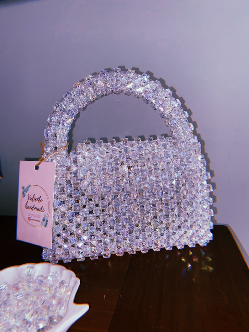 Transparent Evening Bag, Shiny Purse, Crystal Clutch Bag, Beaded Bag ...