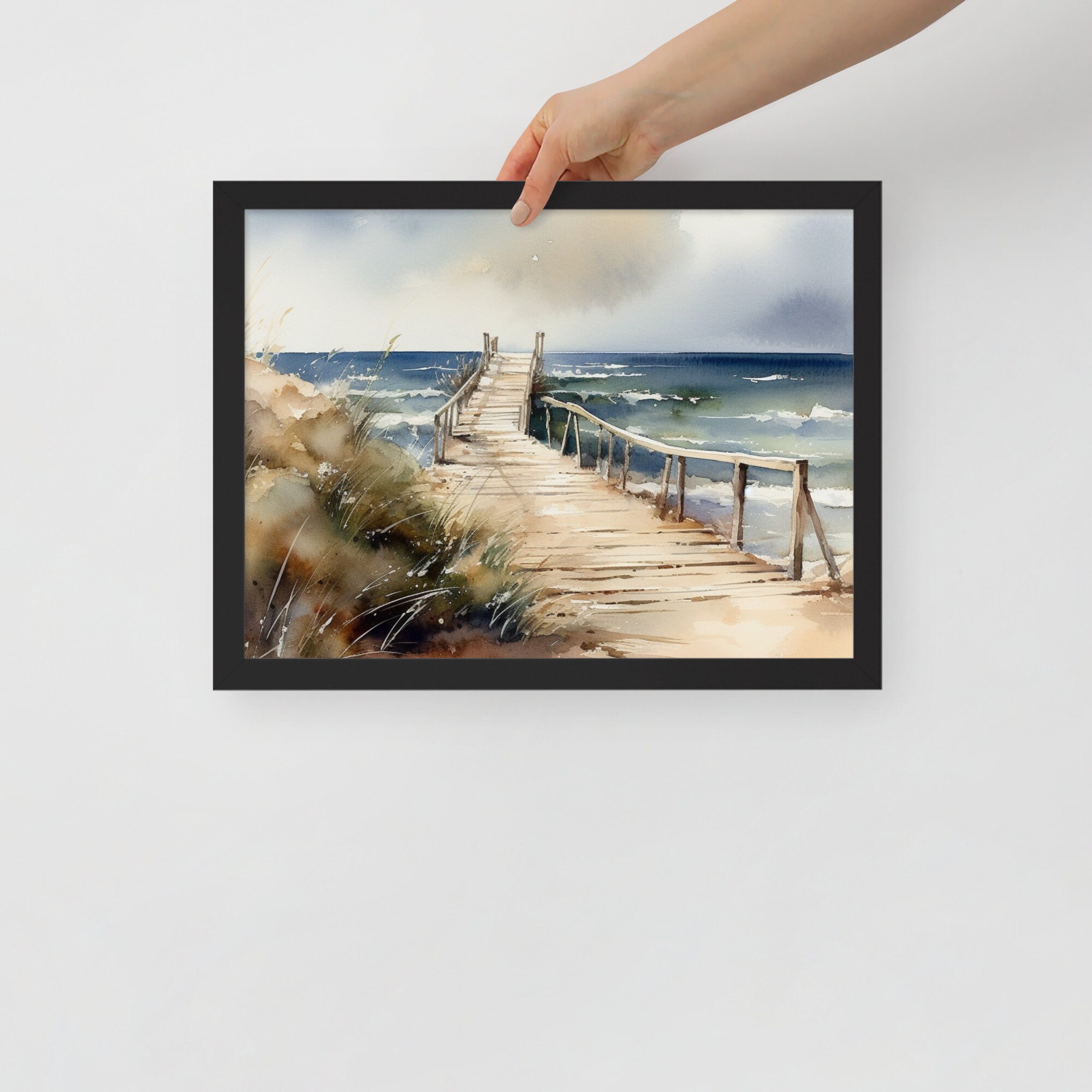 Timeless Framed Vintage Beach Poster for Seaside Enthusiast - Etsy