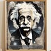 Albert Einstein Surreal Art, Einstein Print, Einstein Colorfull Poster ...