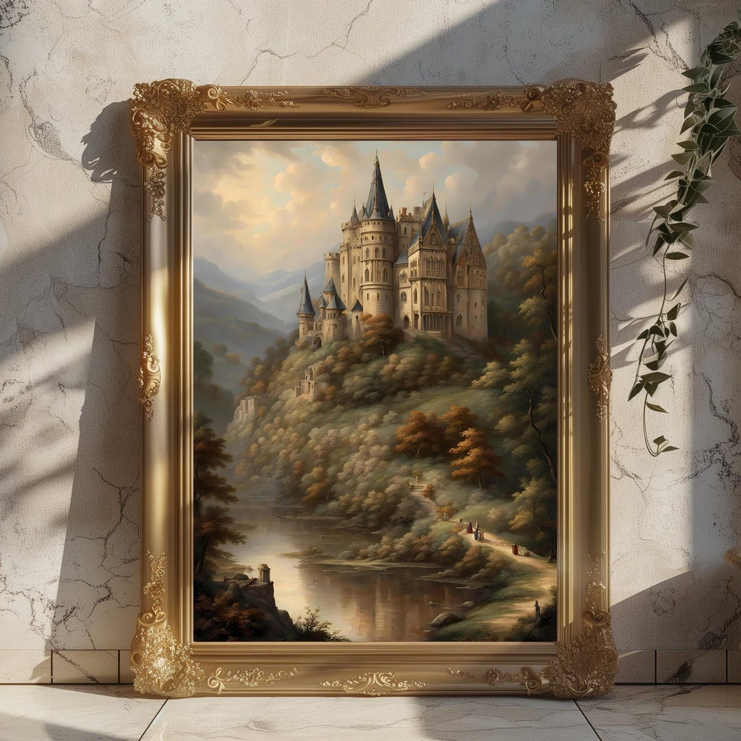 Victorian Gothic Castle, Medieval Style Wall Art, Victorian Decor ...