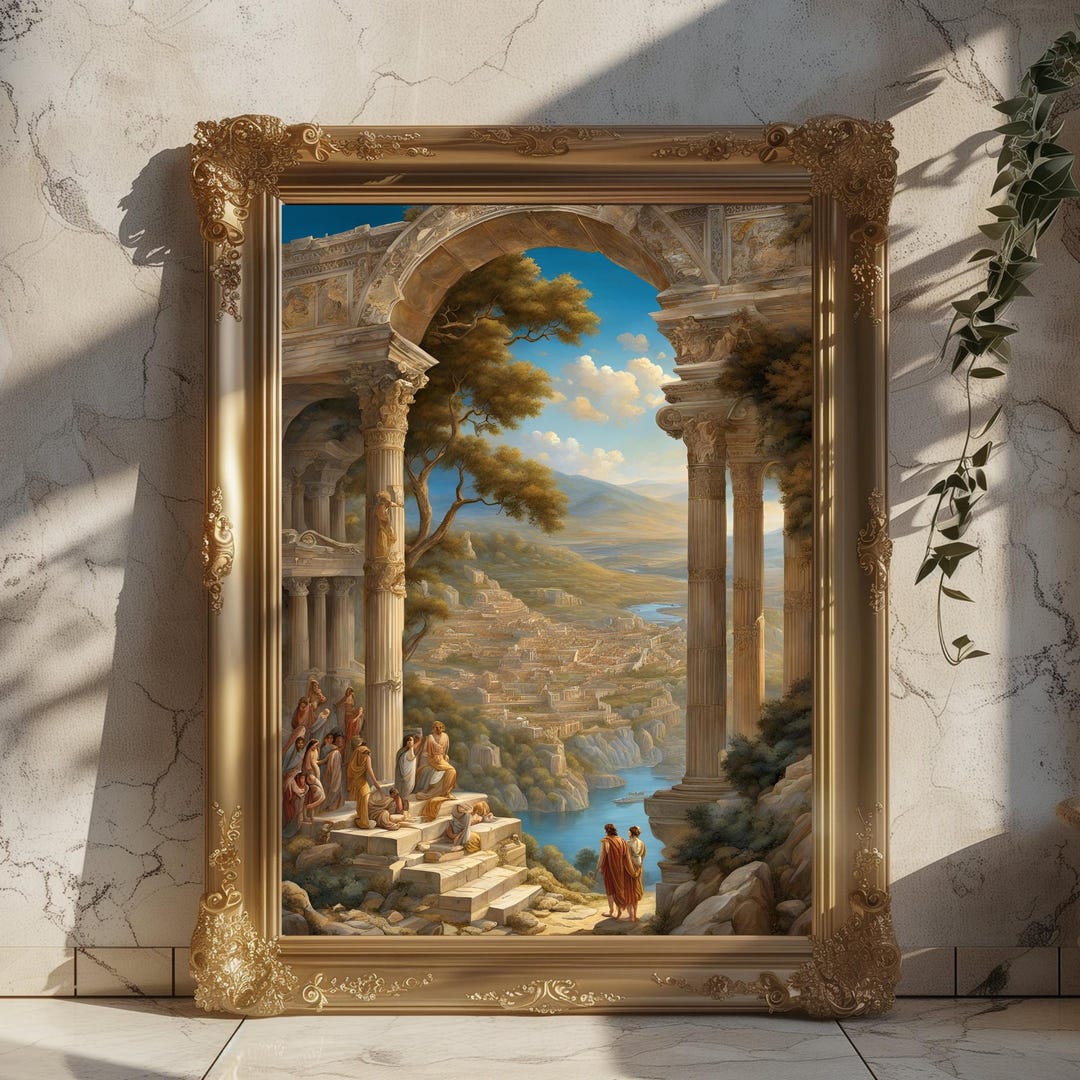 Ancient Ephesus Poster, Ephesus Wall Art, Greek Art, Ephesus City ...